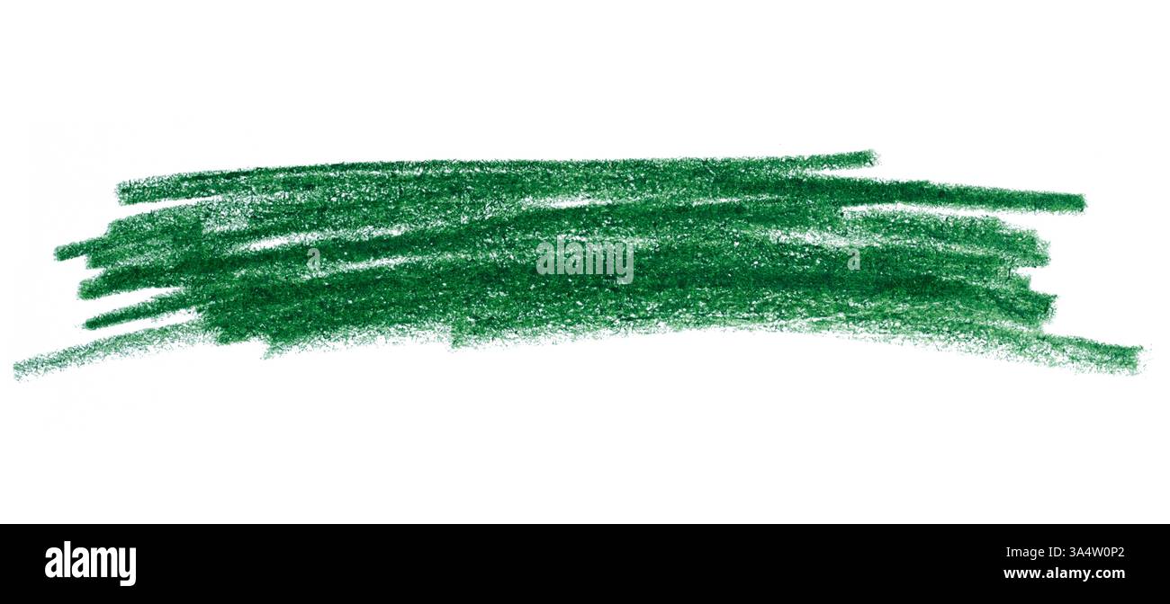 Shading with green pencil on white background Stock Photo - Alamy