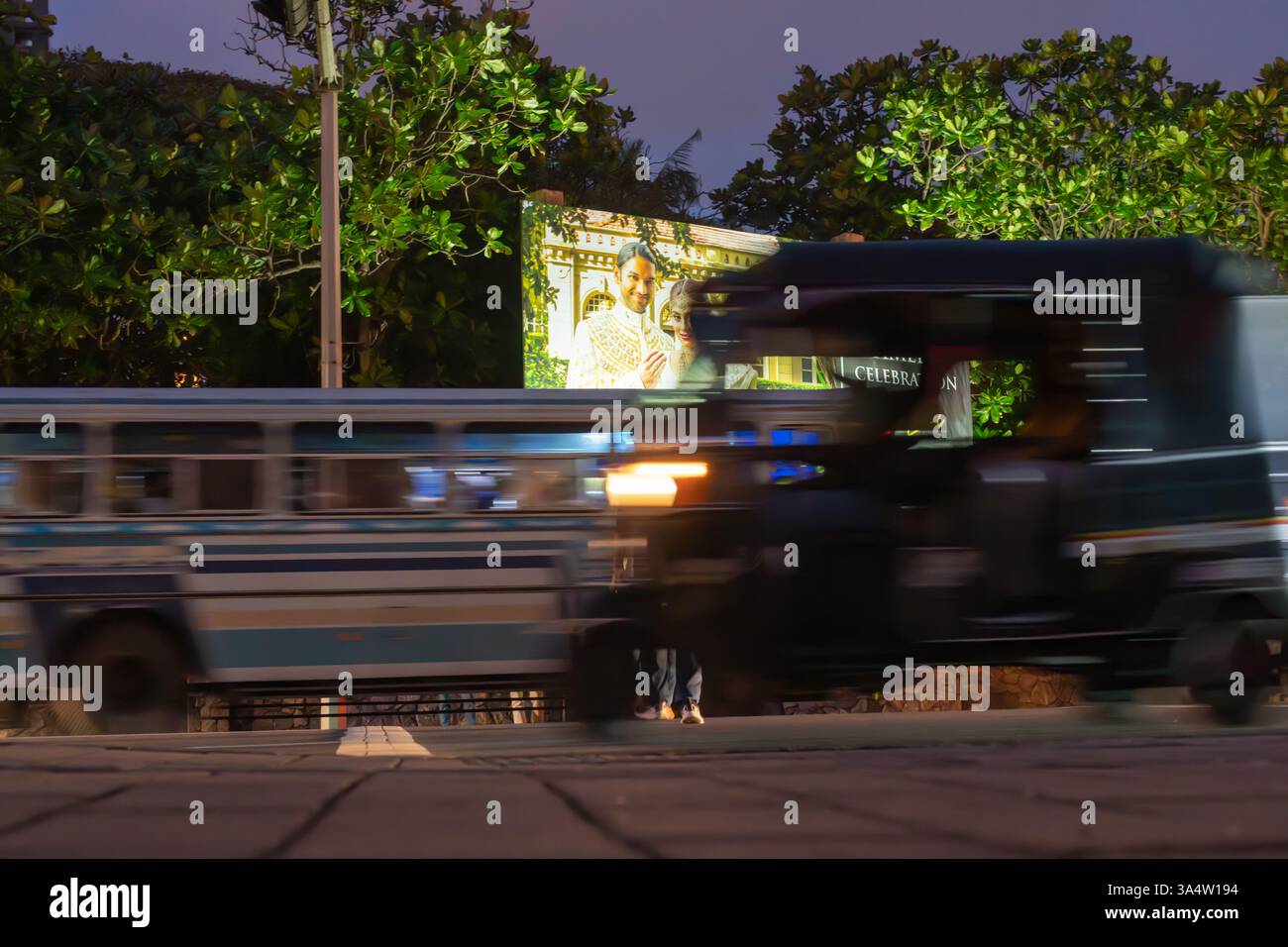 Colombo Sri Lanka - September 2 2024; People crossing Colombo Main Road ...