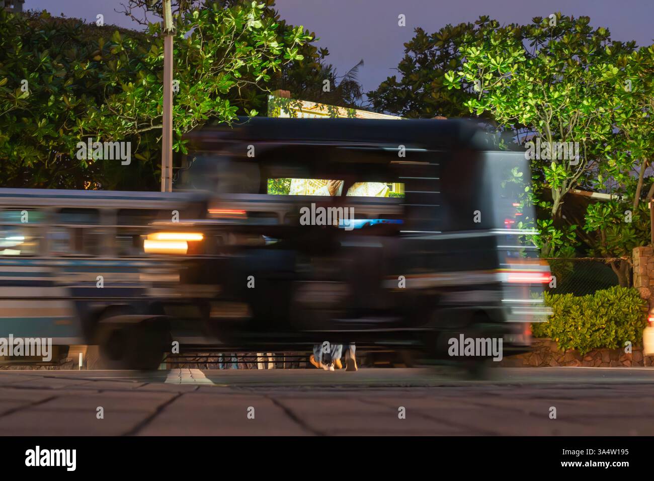 Colombo Sri Lanka - September 2 2024; People crossing Colombo Main Road ...