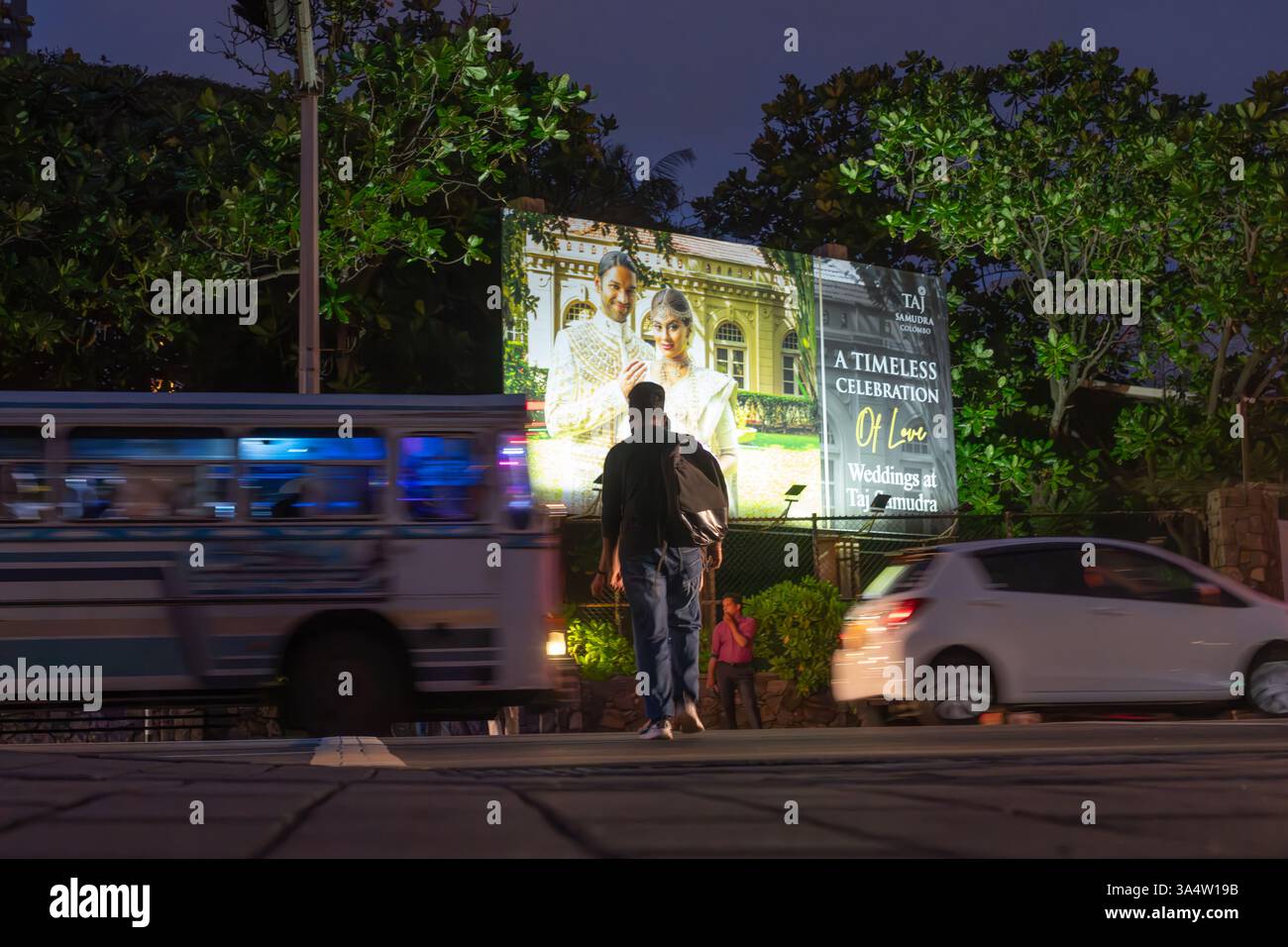 Colombo Sri Lanka - September 2 2024; People crossing Colombo Main Road ...