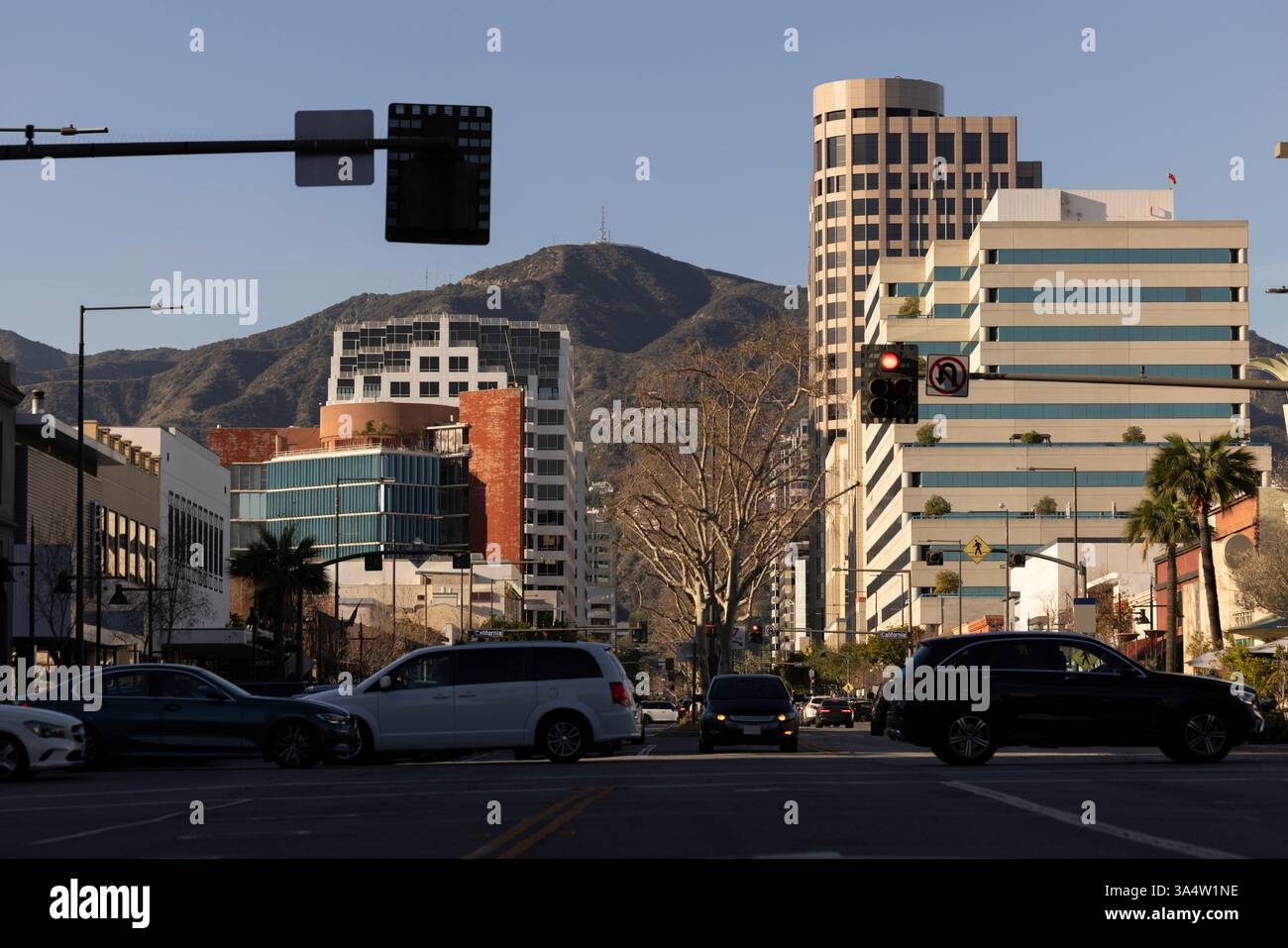 Glendale, California, USA - March 15, 2025: Afternoon traffic passes ...