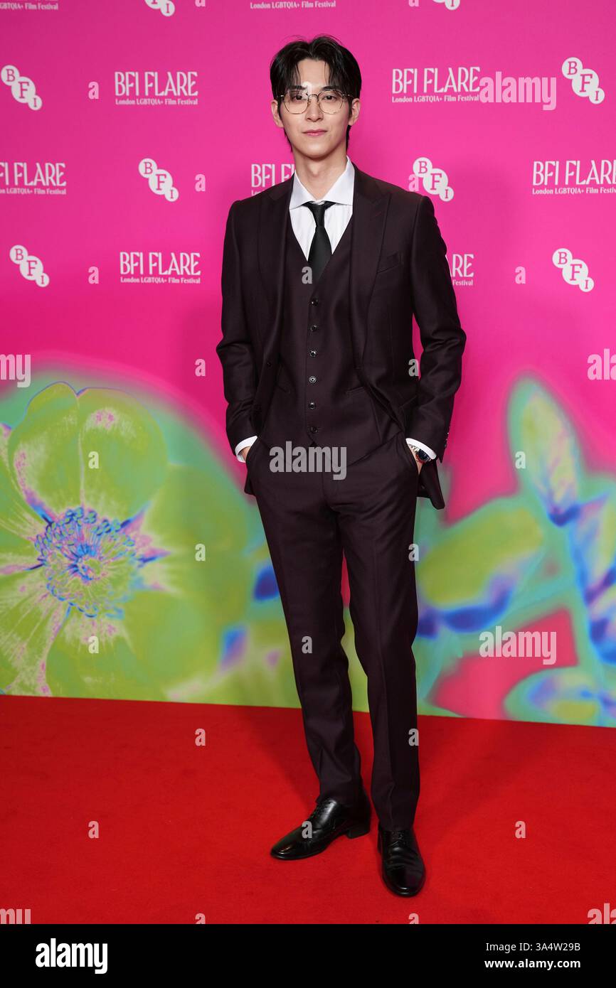 Han Gi-Chan poses for photographers upon arrival at the BFI Flare ...