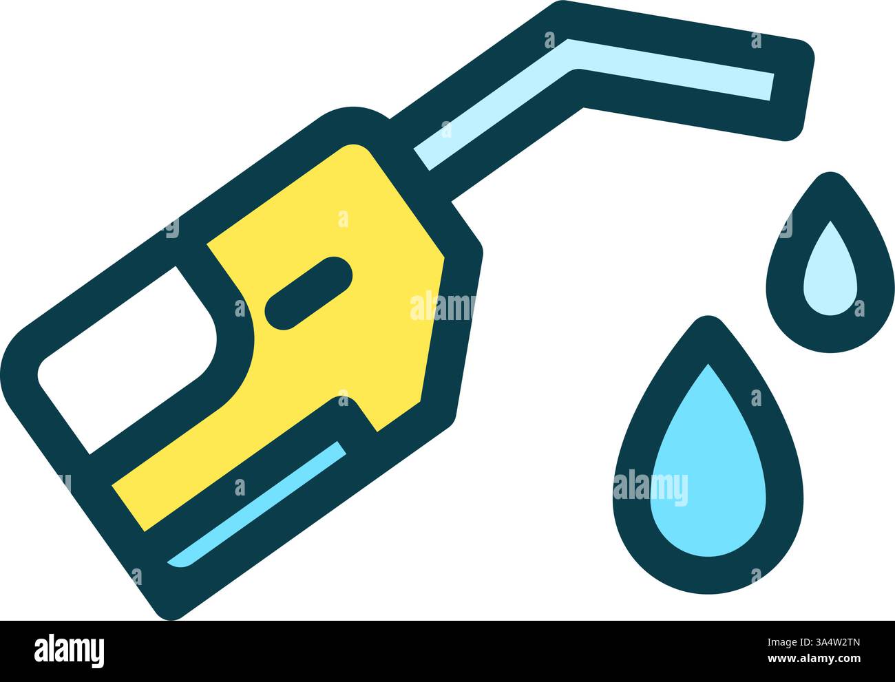 Icon Line Colored gas pump station. Renewable energy, ecology and energy alternative. Outline ...