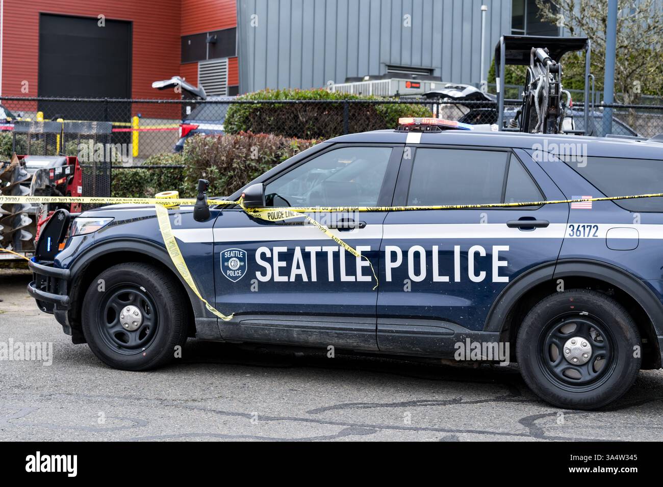 Seattle, USA. 19th Mar 2025. Just after noon a report of an officer ...