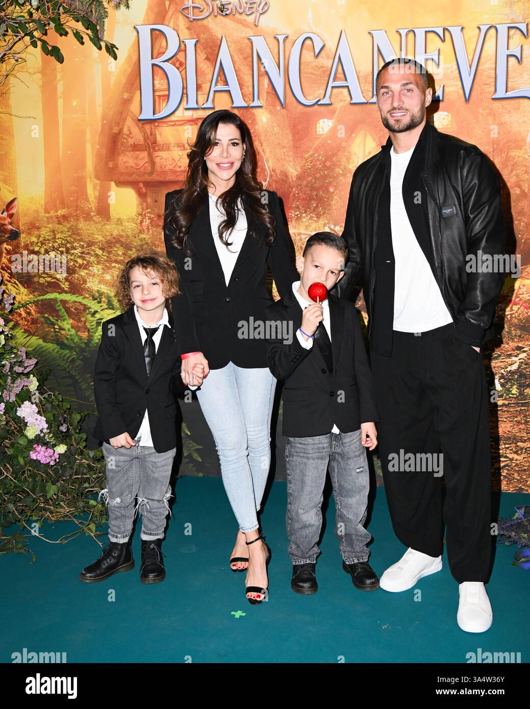 Milan, . 19th Mar, 2025. Milan, Photocall for the premiere of the Disney film “Snow White” In ...