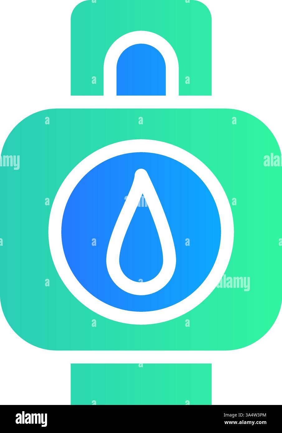 Icon Flat Gradient biogas cylinder. Renewable energy, ecology and ...