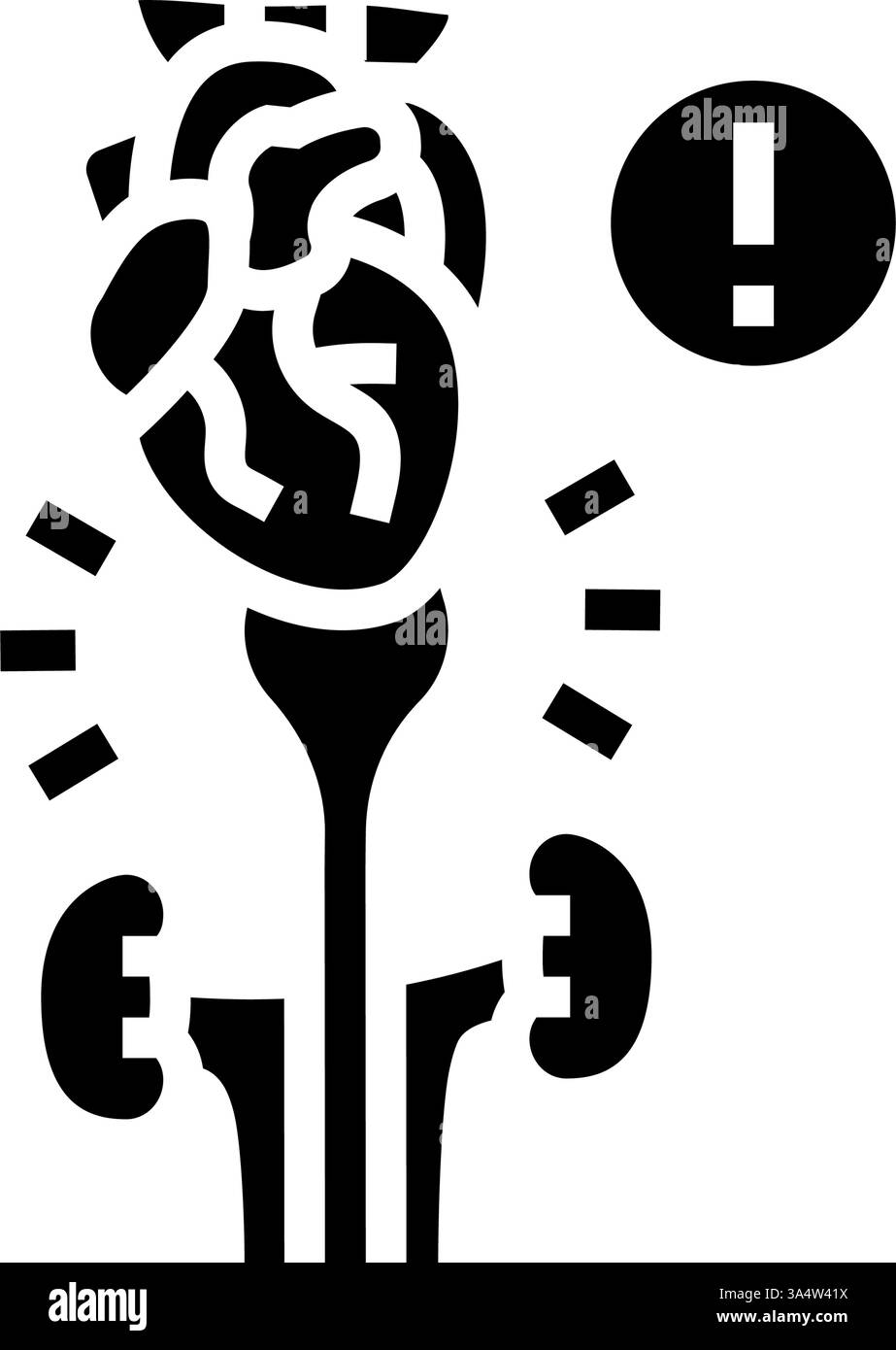 aortic aneurysm cardiology disease glyph icon vector illustration Stock ...