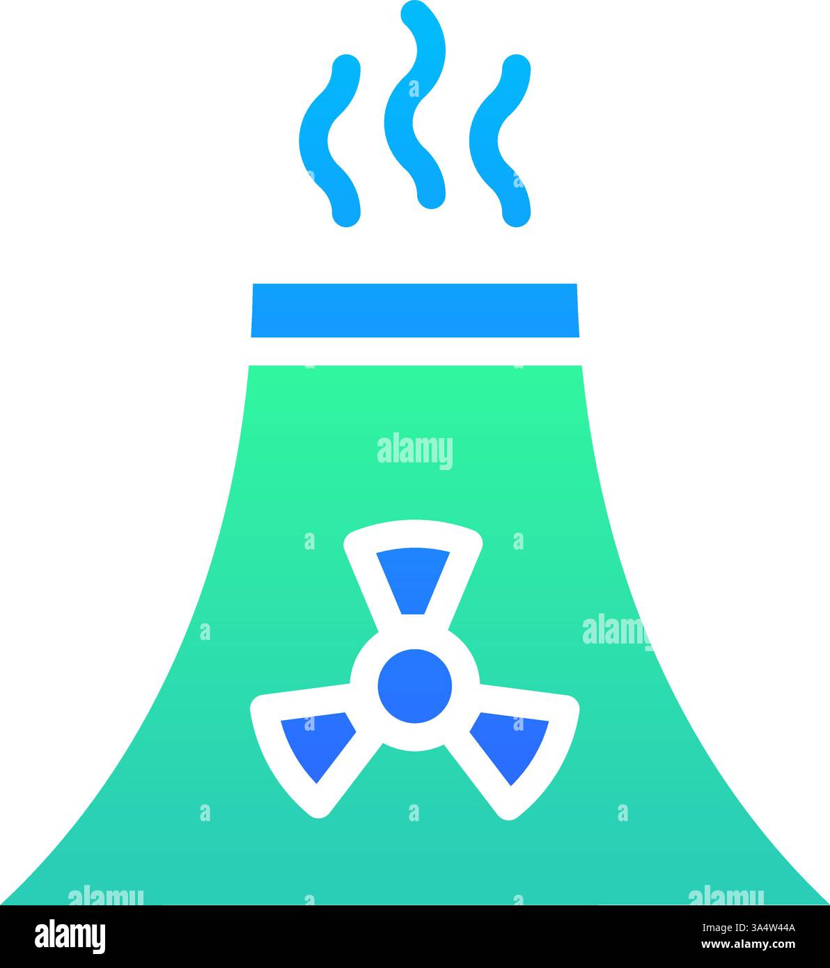 Icon Flat Gradient nuclear reactor power plant. Renewable energy ...