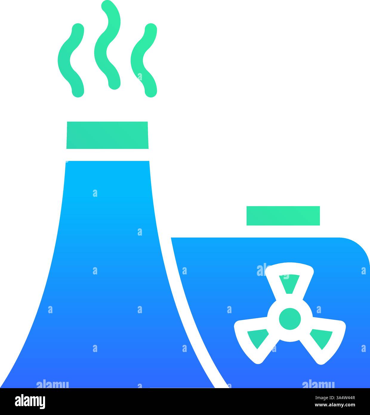 Icon Flat Gradient nuclear reactor power plant. Renewable energy ...