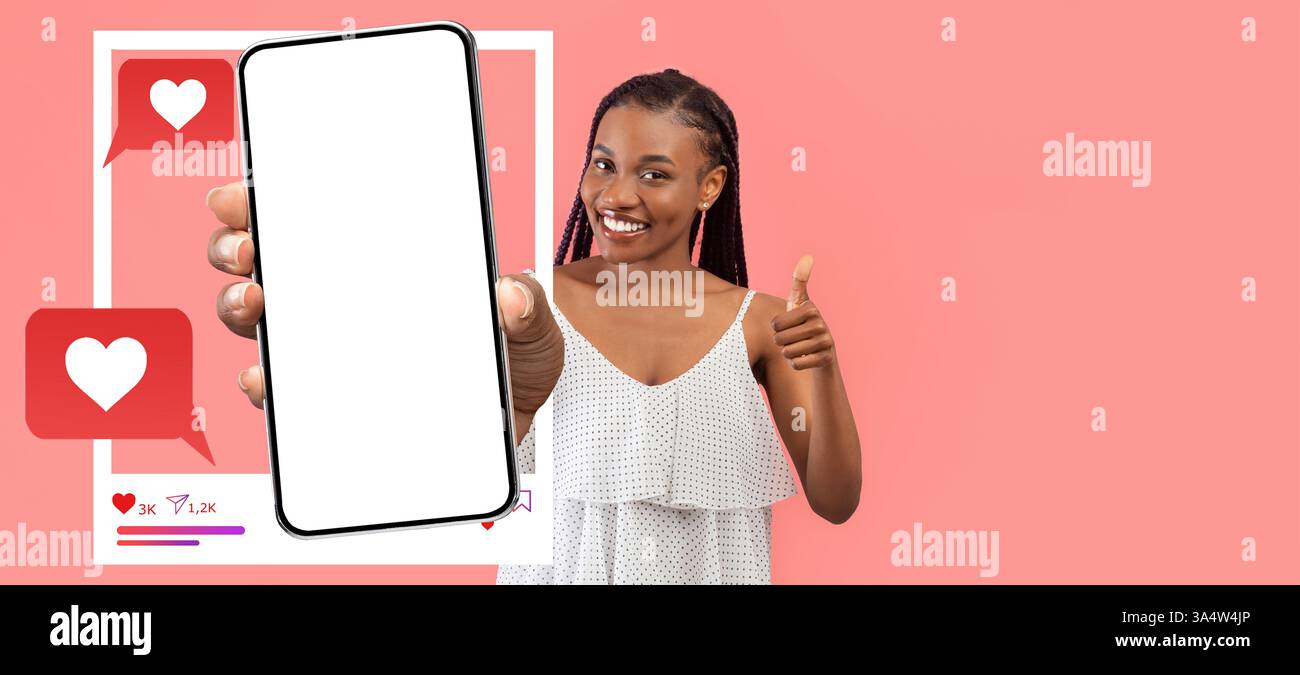 Influencer showcasing smartphone for social media engagement in a ...