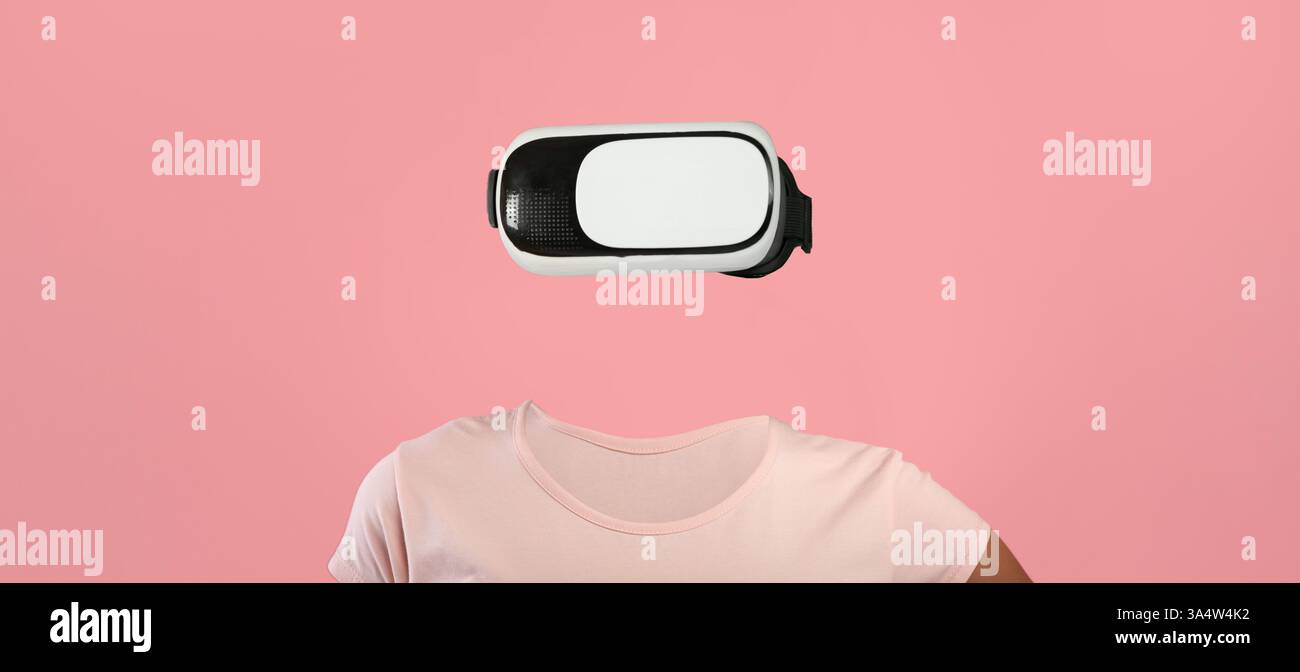 Using VR goggles for creative engagement with modern tech Stock Photo ...