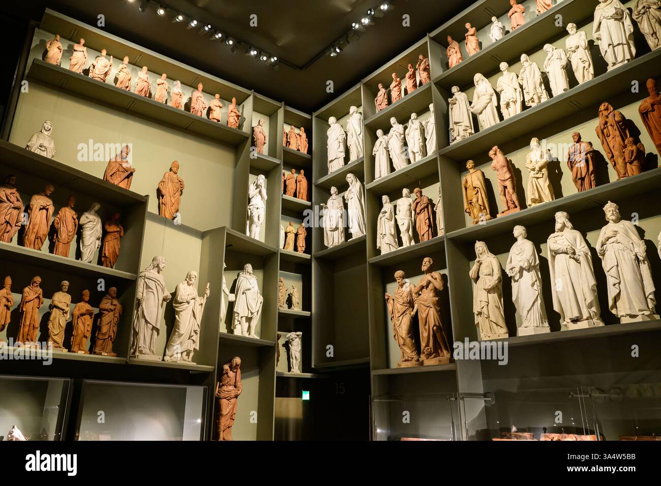Statue room inside the Duomo Milan museum (Musée de la cathédrale de ...