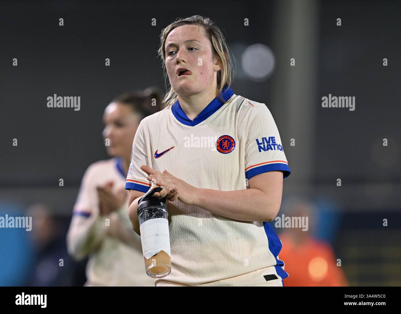 Manchester, England, 19th March 2025. Erin Cuthbert of Chelsea applauds ...