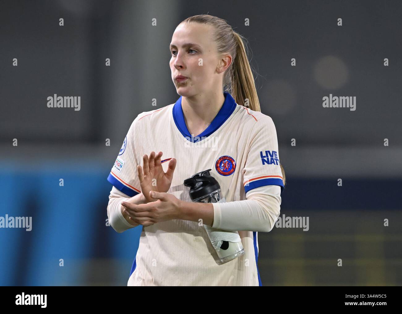Manchester, England, 19th March 2025. Aggie Beever-Jones of Chelsea ...
