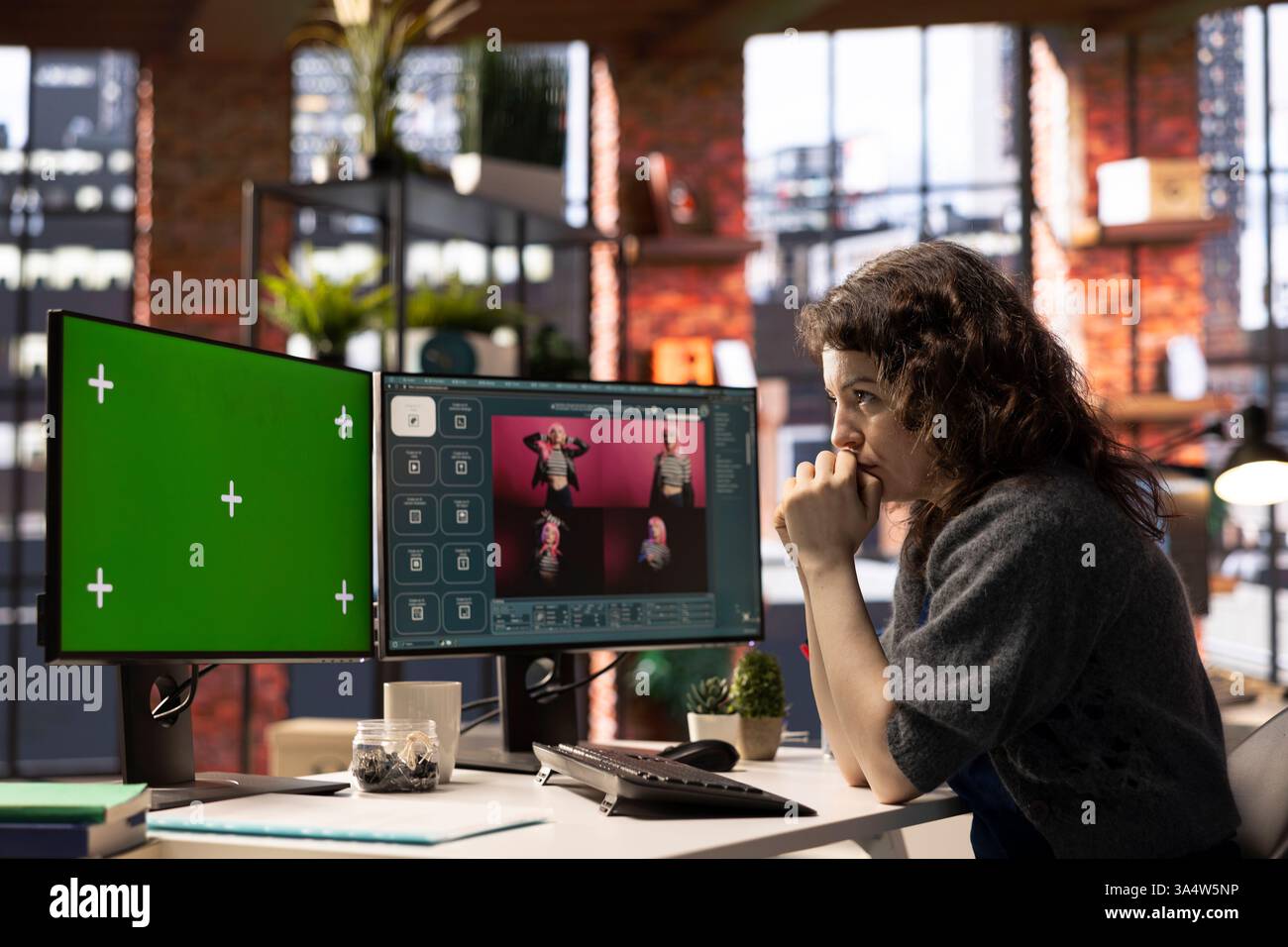 Photographer types prompt to turn to image using AI next to mockup ...