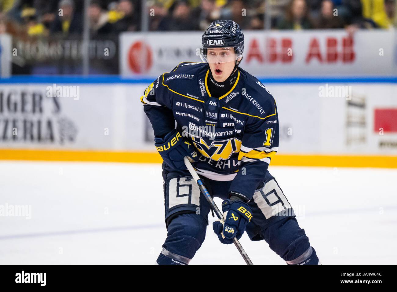 250319 HV71s Henrik Borgström under match tre i kvalet till SHL mellan ...