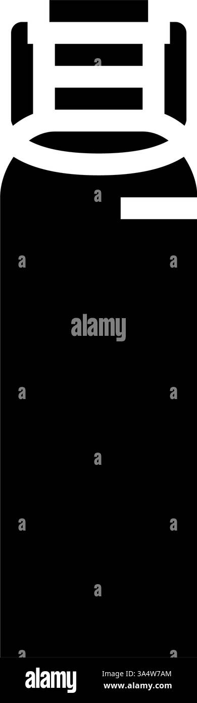 water bottle titanium glyph icon vector illustration Stock Vector Image ...