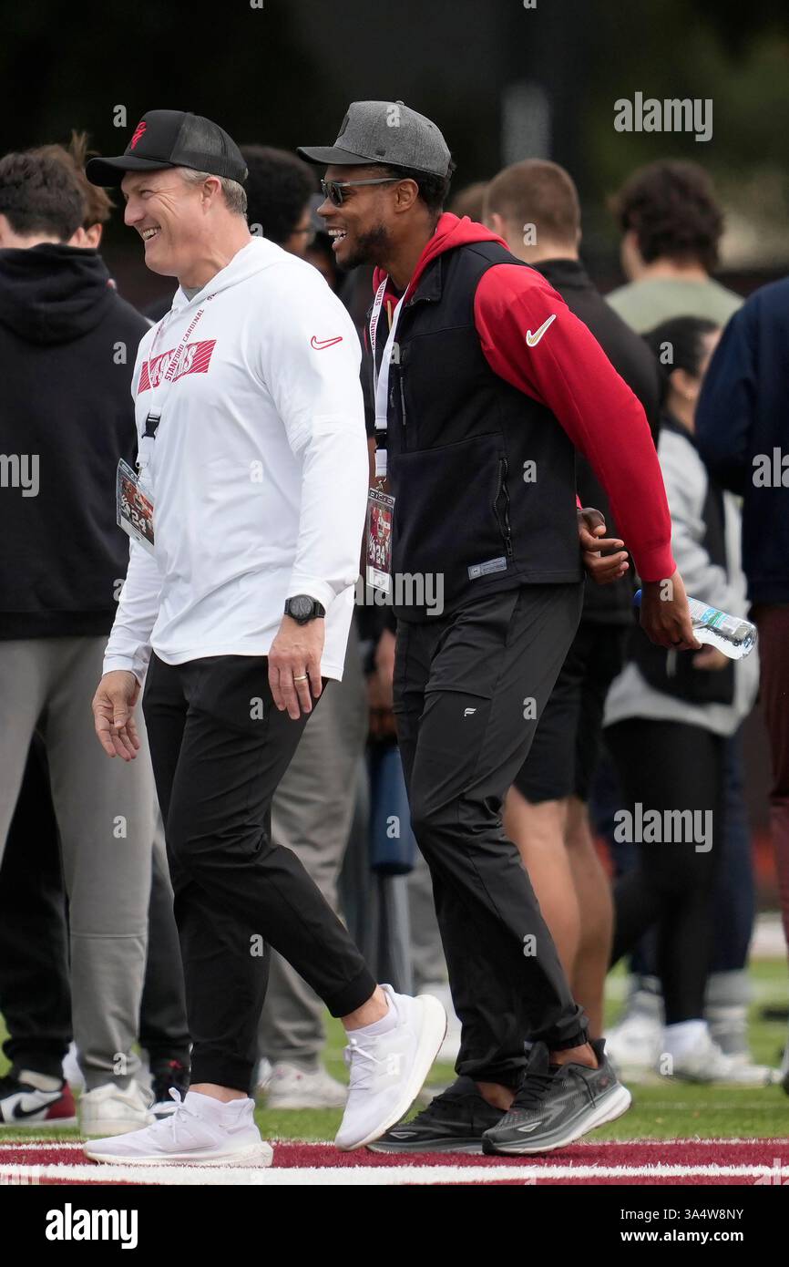 San Francisco 49ers General Manager John Lynch, left, and 49ers wide ...