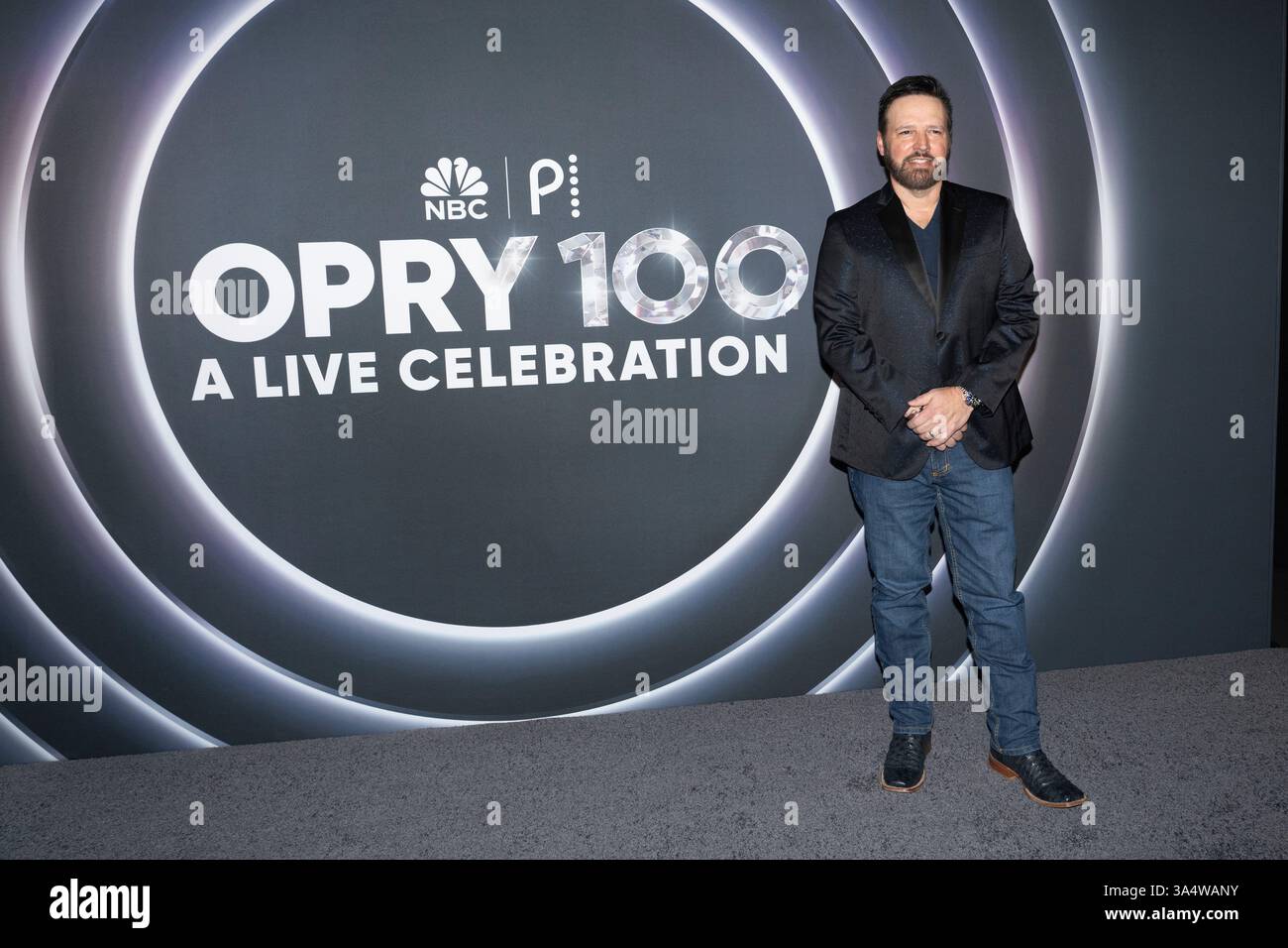Mark Wills arrives at "Opry 100: A Live Celebration" on Wednesday, March 19, 2025, at The Grand ...