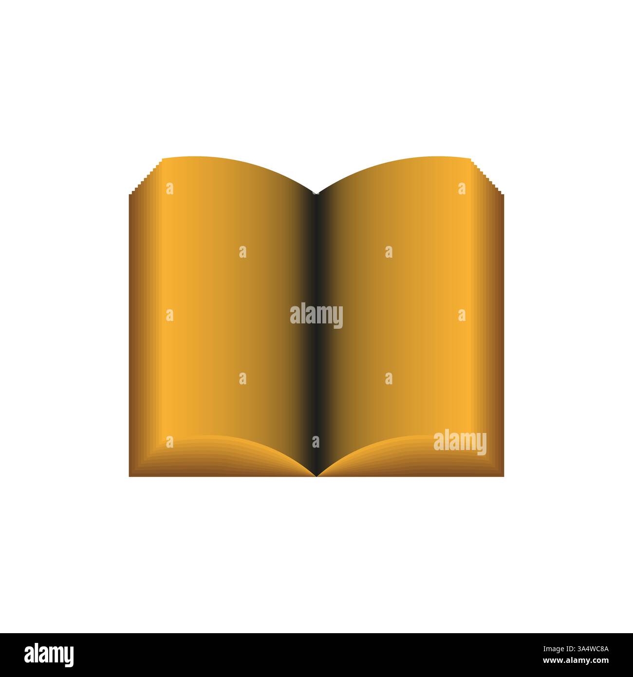 Golden open book. Abstract metallic shine. Elegant luxury element ...