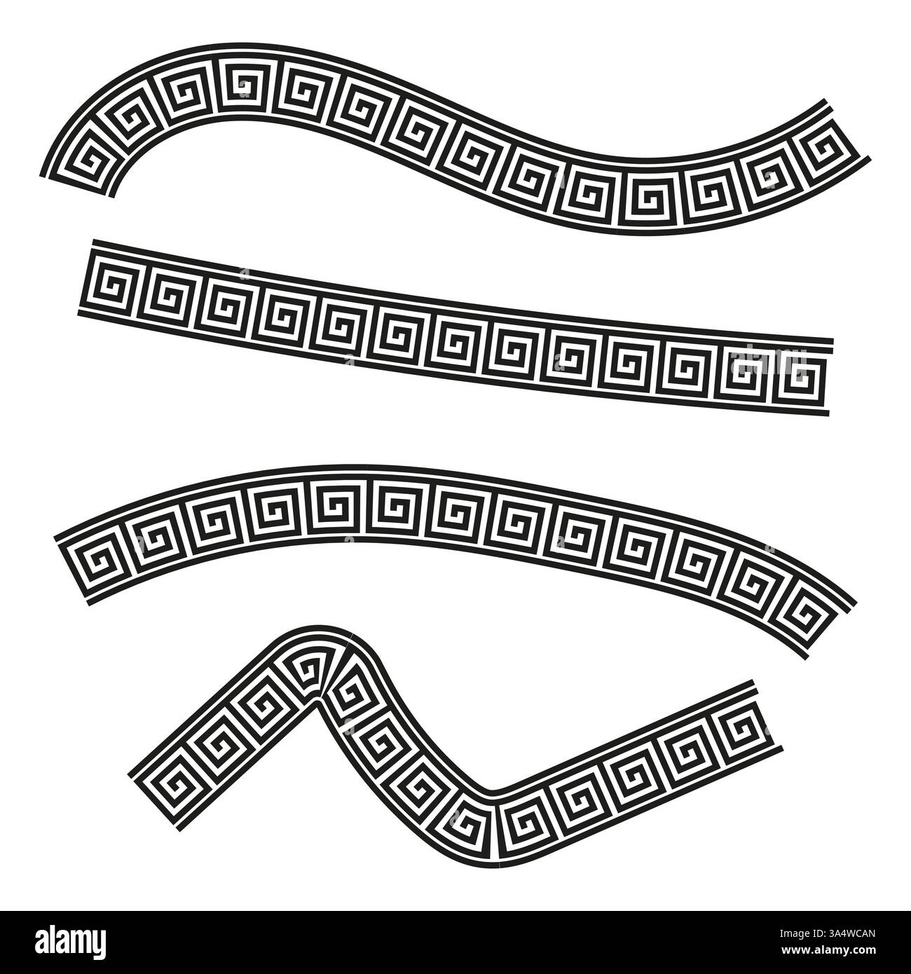 Greek border pattern. Decorative ancient lines. Traditional ornamental ...