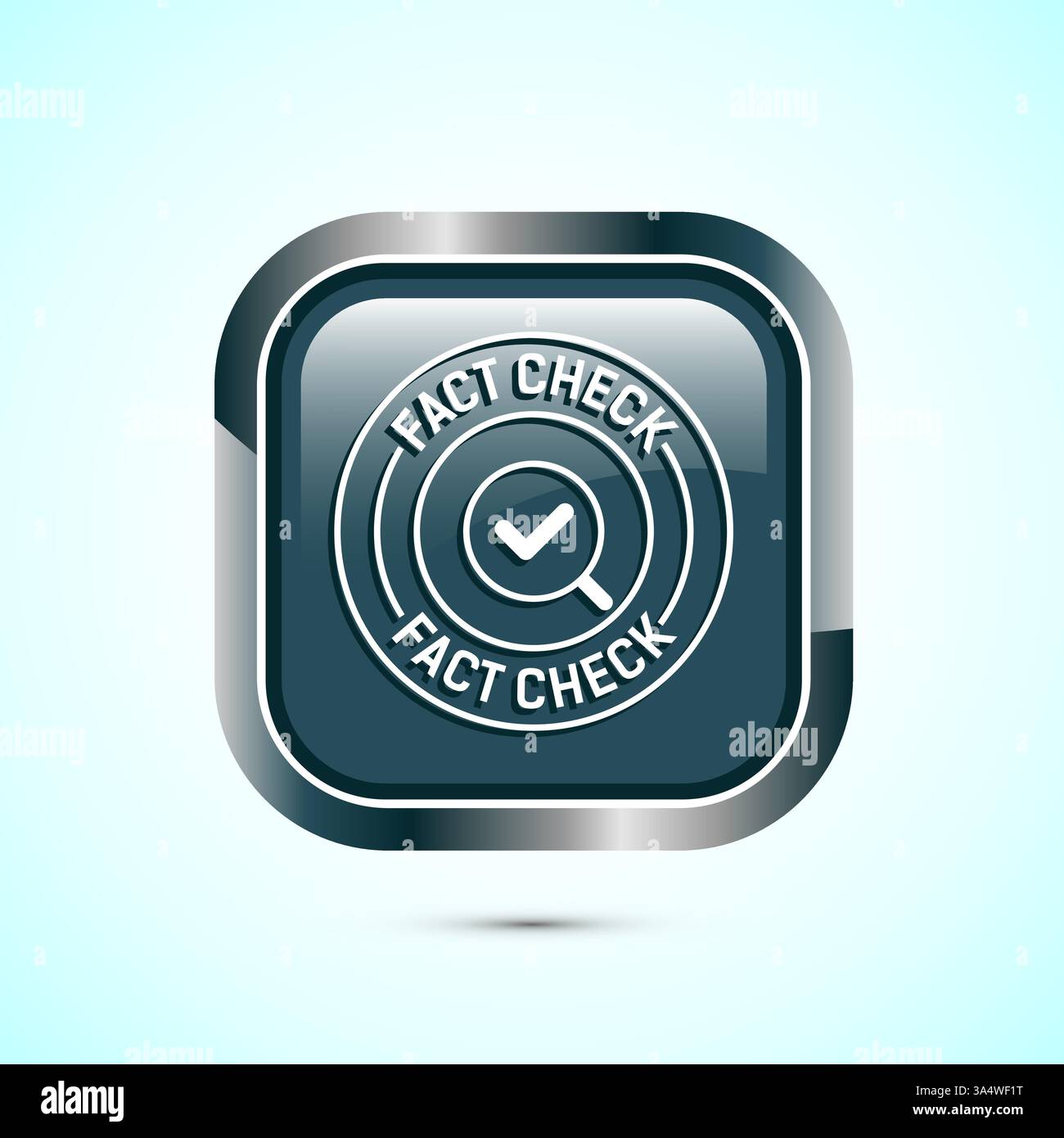 Fact check icon design illustration, Fact checking label, Fake news ...