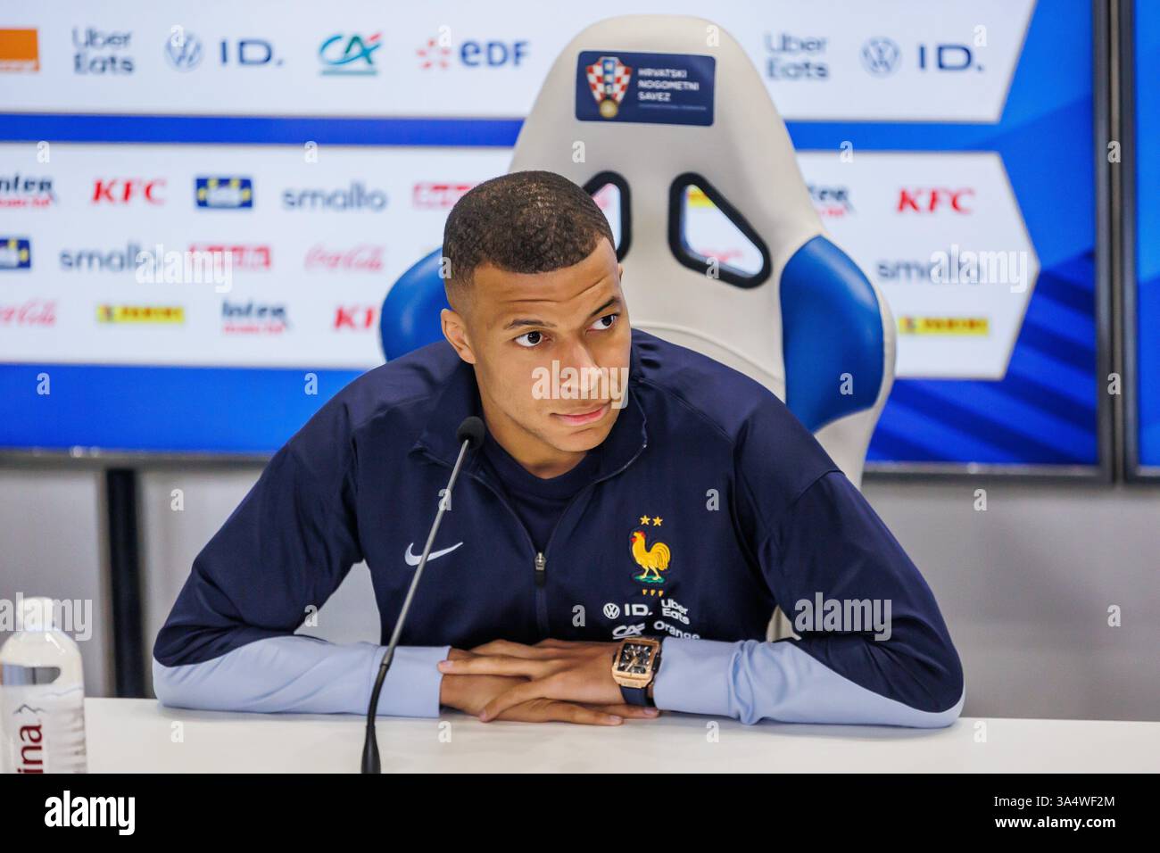 (250320) -- SPLIT, March 20, 2025 (Xinhua) -- Kylian Mbappe of France ...