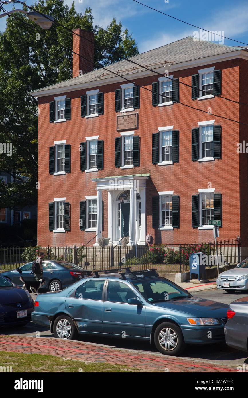 The Brookhouse home historic brick building in Salem, Massachusetts ...