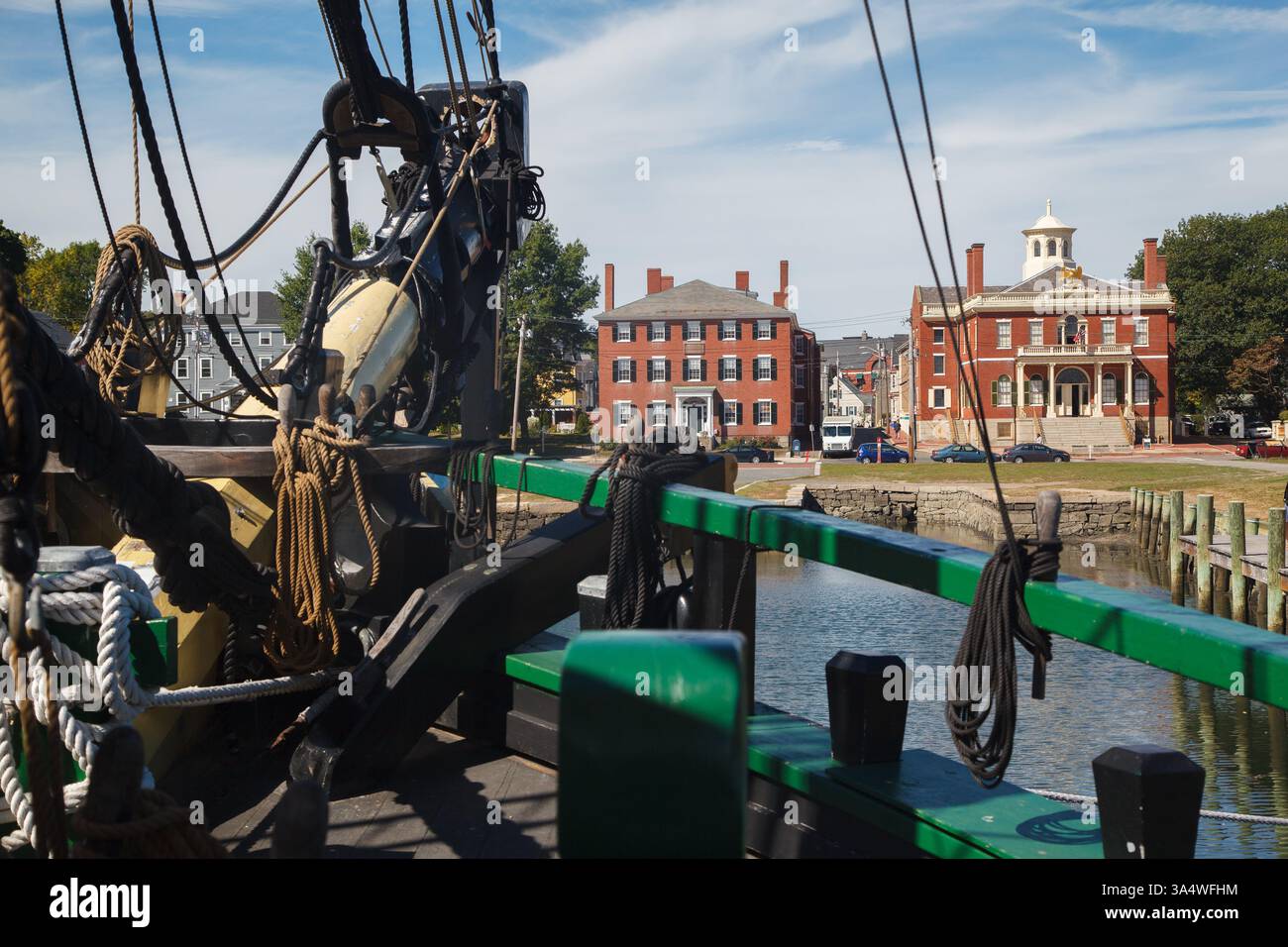 The Friendship of Salem sailboat, Custom house brick historic building ...