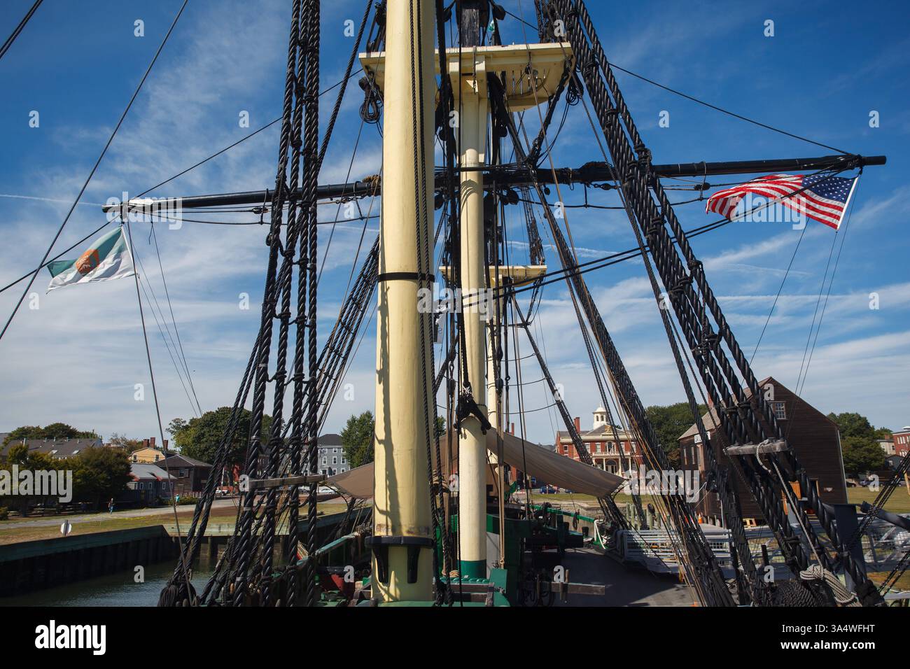 The Friendship of Salem sailboat, Custom house brick historic building ...