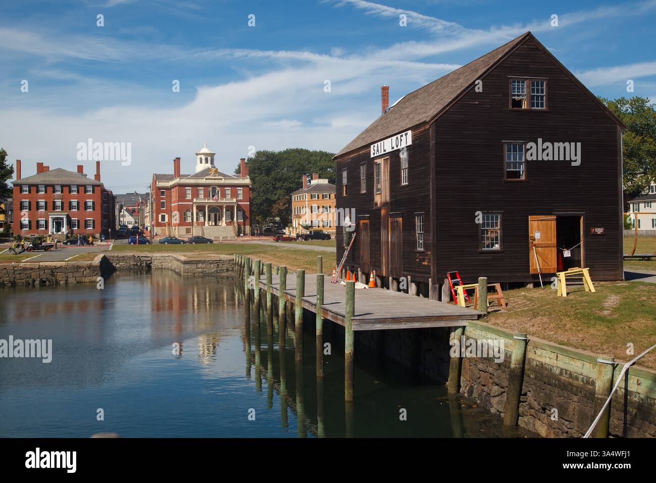 The Wood warehouse, the Custom house brick historic building and ...