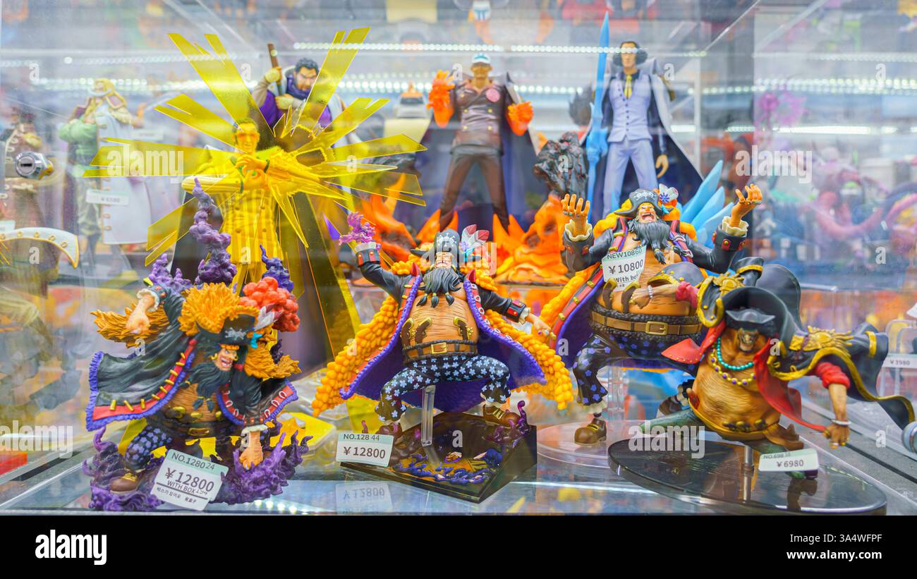 Osaka, Japan - Sep 21 2024, A close-up view of a shop window where ...