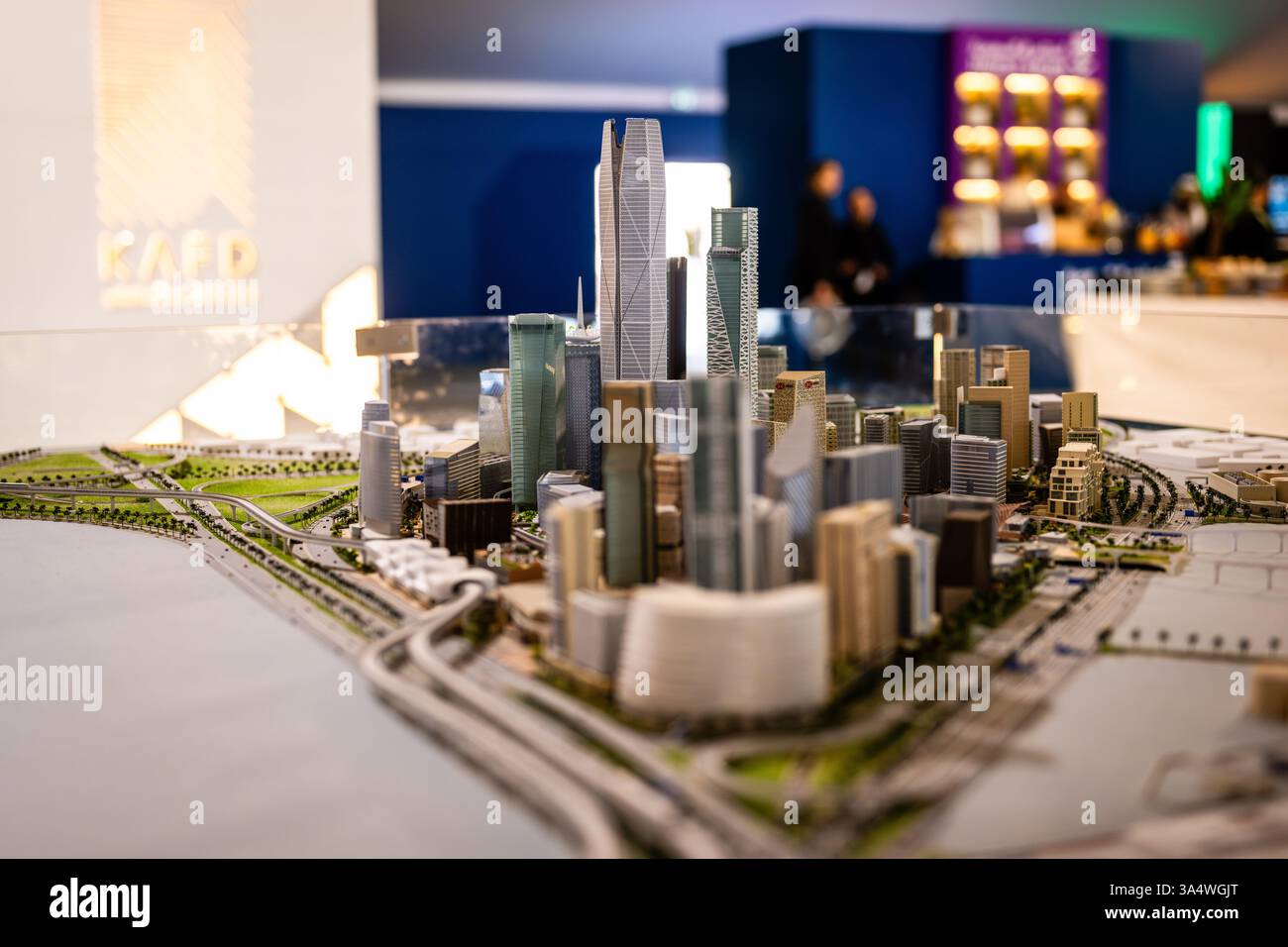 Cannes, France. 12th Mar, 2025. A presentation model of the KAFD (King ...