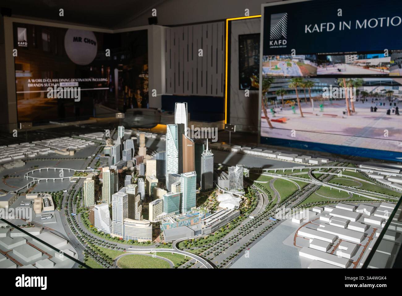 Cannes, France. 12th Mar, 2025. A presentation model of the KAFD (King ...