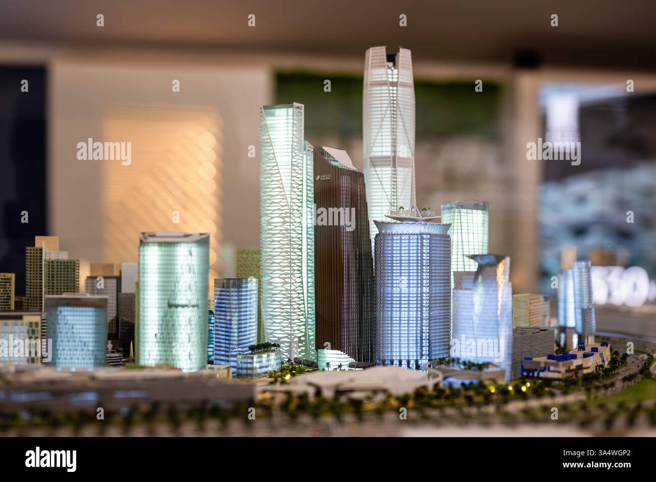 Cannes, France. 12th Mar, 2025. A presentation model of the KAFD (King ...