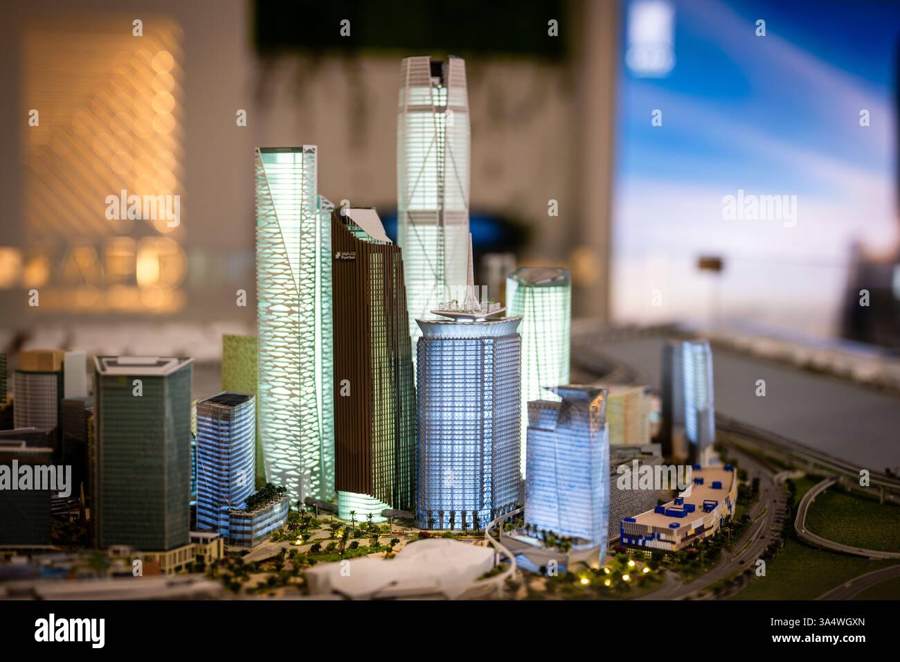 Cannes, France. 12th Mar, 2025. A presentation model of the KAFD (King ...