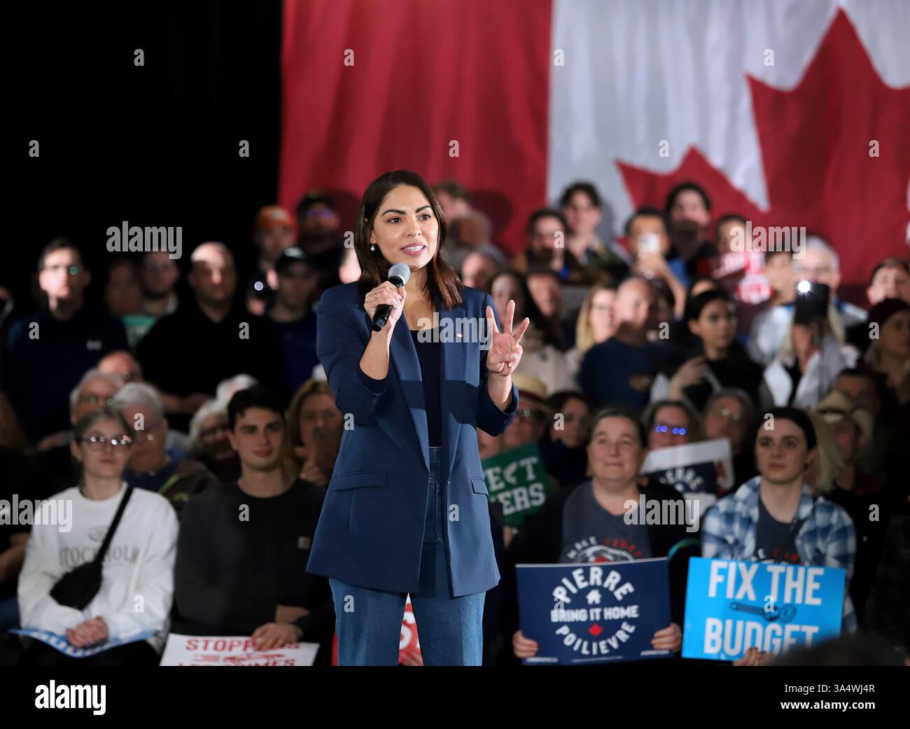 Sudbury, Canada. 19th Mar, 2025. Anaida Poilievre, Conservative leader ...