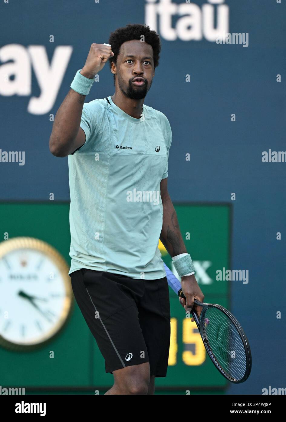 Miami Gardens FL, USA. 19th Mar, 2025. Gaël Monfils Vs Fábián Marozsán ...