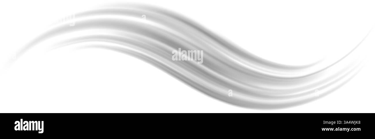 Grey wind lines element. Light gray curve speed effect. Air stream flow ...