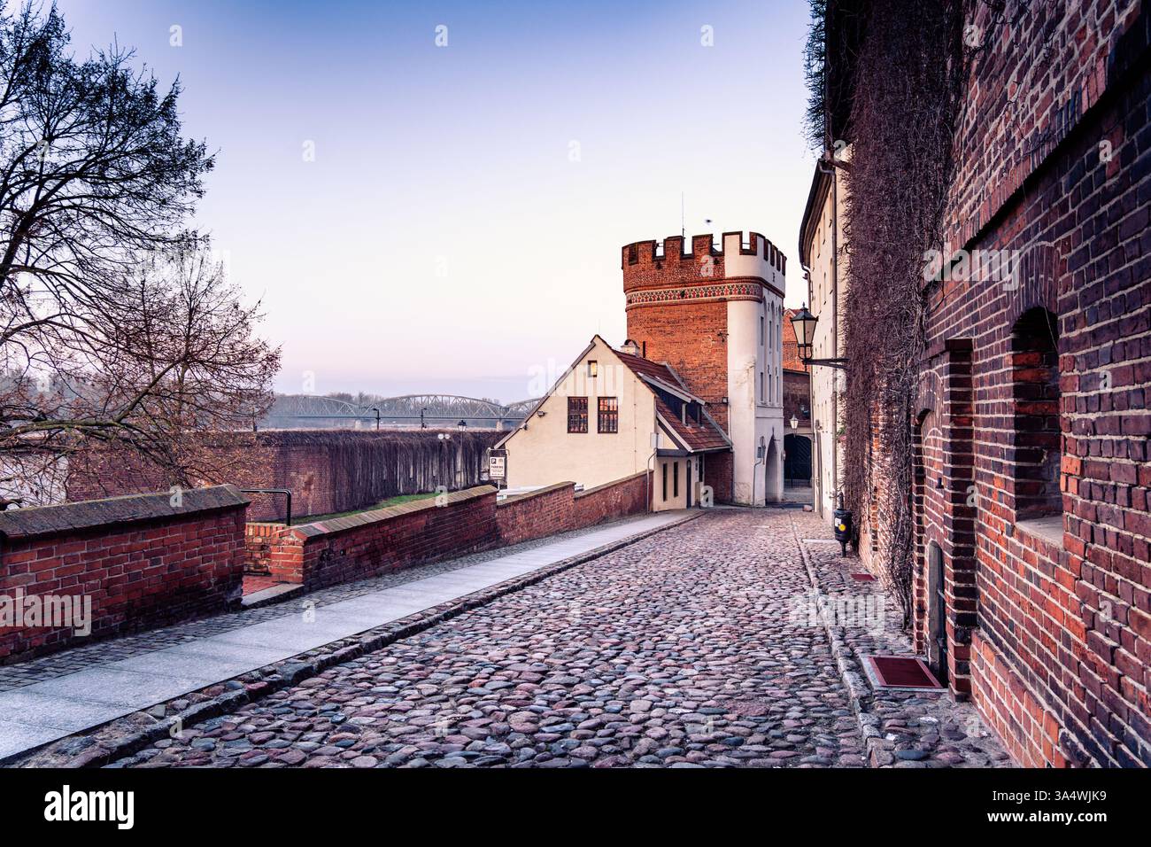 Winding cobblestone streets of Torun showcase medieval architecture ...