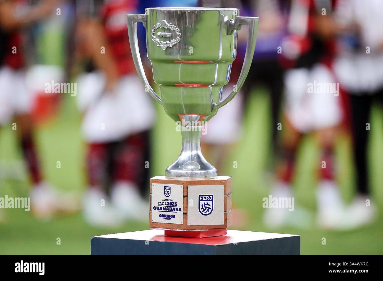 Rio de Janeiro, Brazil, April 22, 2025. 2025 Guanabara Cup trophy ...