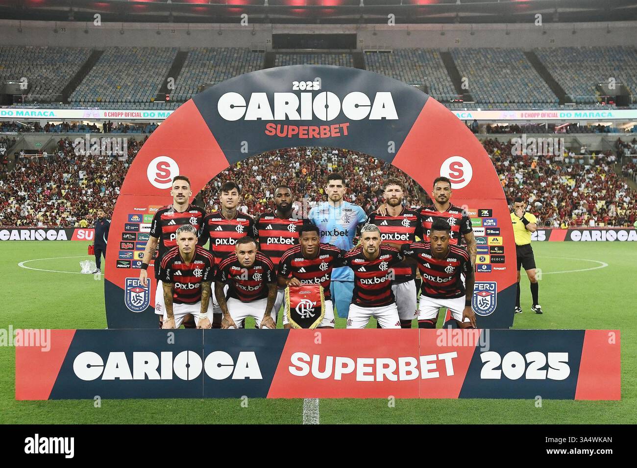 Rio de Janeiro, Brazil, April 22, 2025. Soccer players from the ...