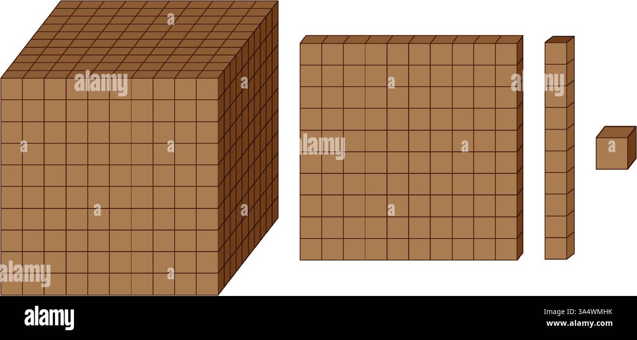 Illustration of fractions using cubic blocks Stock Vector Image & Art ...