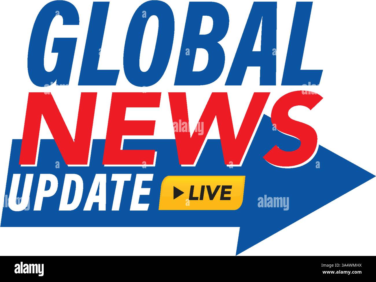 Bold vector illustration featuring a dynamic news logo with vibrant ...