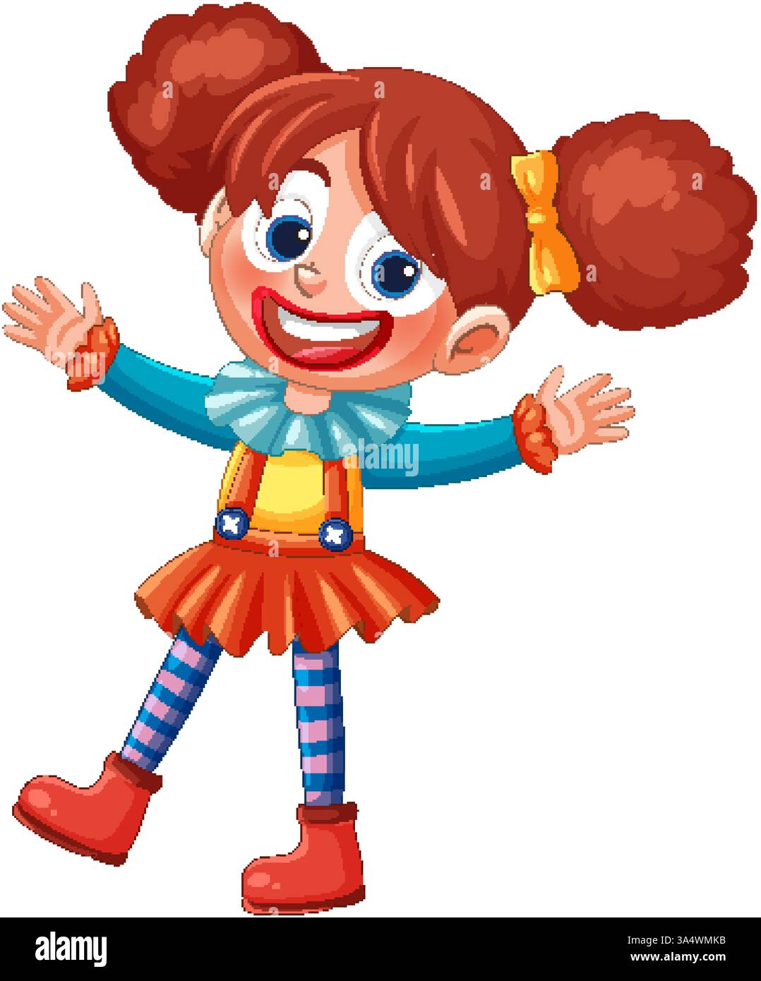 Vector illustration of a joyful clown with vibrant colors, playful ...