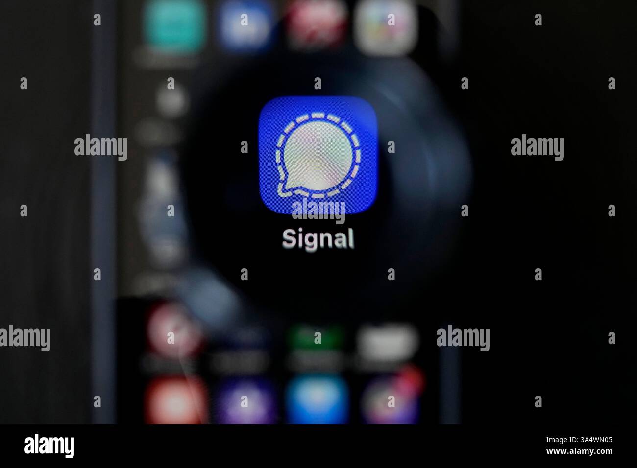 The Signal app is shown on a mobile phone in San Francisco, March 18 ...