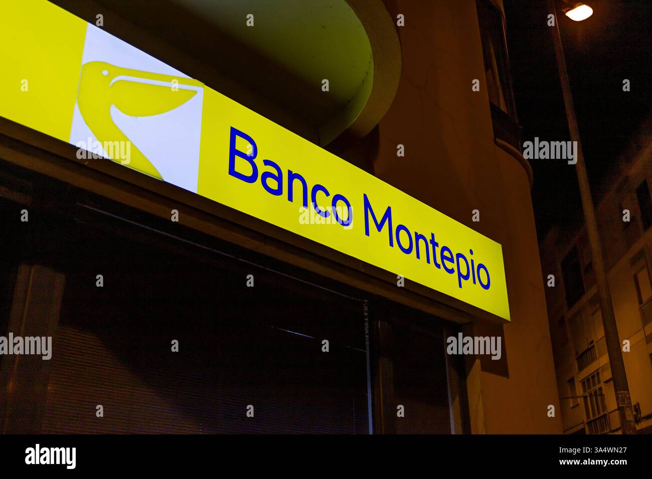Banco Montepio logo sign. Montepio formerly Montepio Geral, is a ...