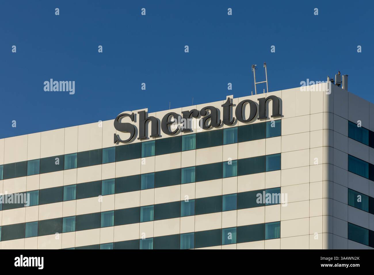 Sheraton Hotel Schiphol airport Amsterdam on a sunny day. One of the ...