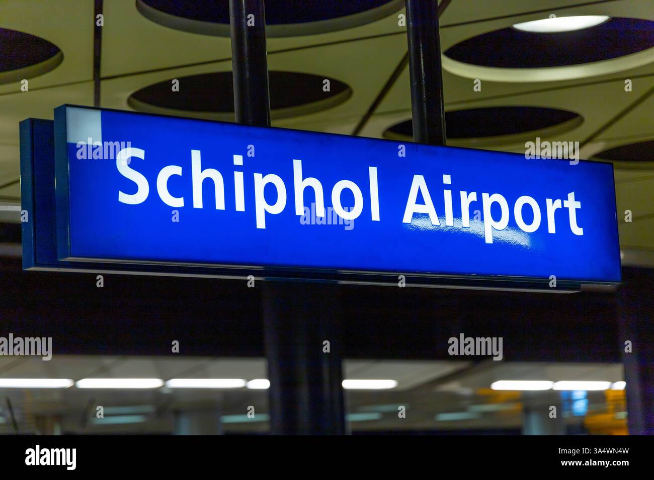 Train Station Schiphol Airport Amsterdam Stock Photo - Alamy