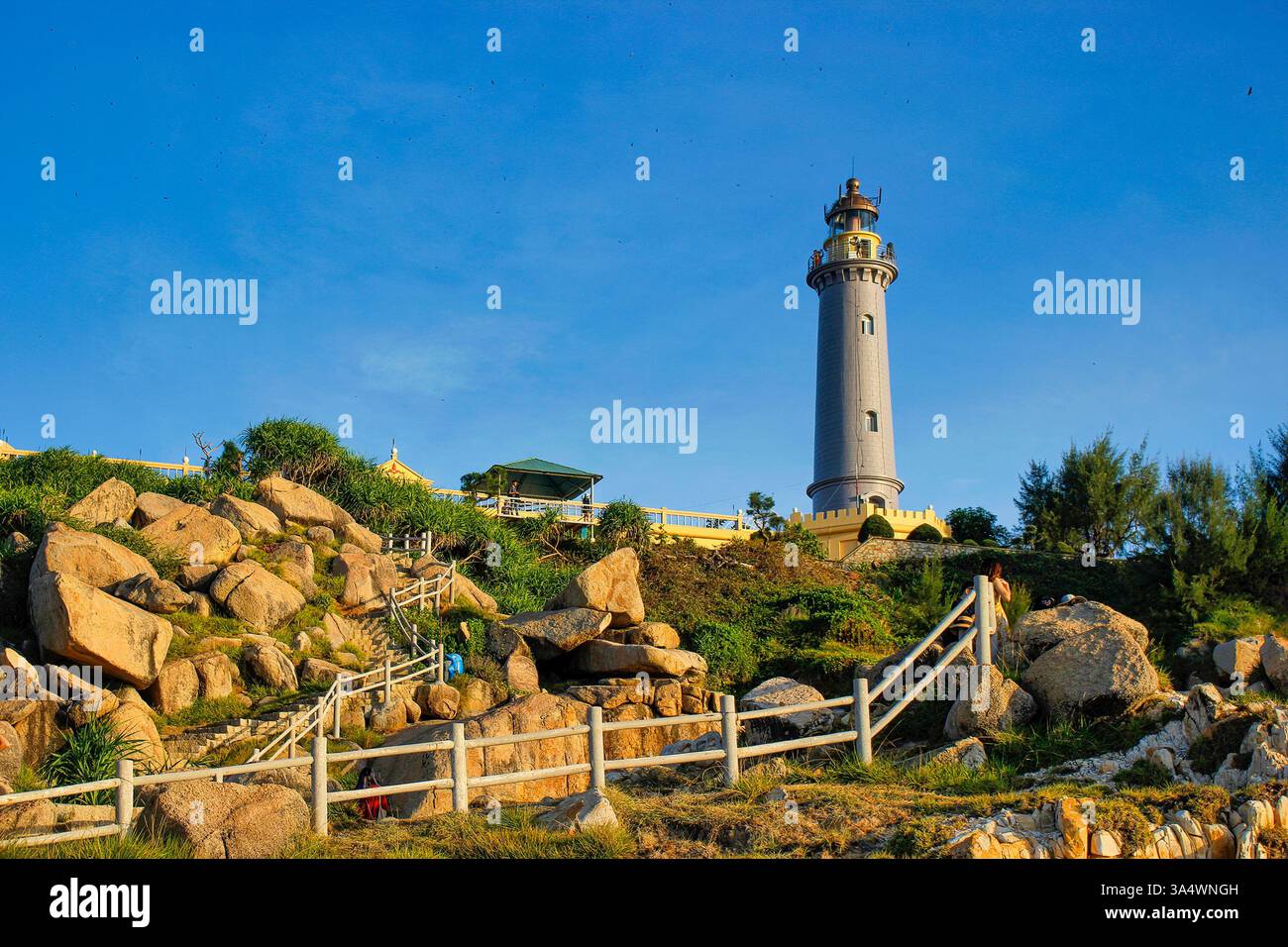 Dai Lanh Lighthouse at Mui Dien (Dien Cape), Phu Yen Province, Vietnam ...